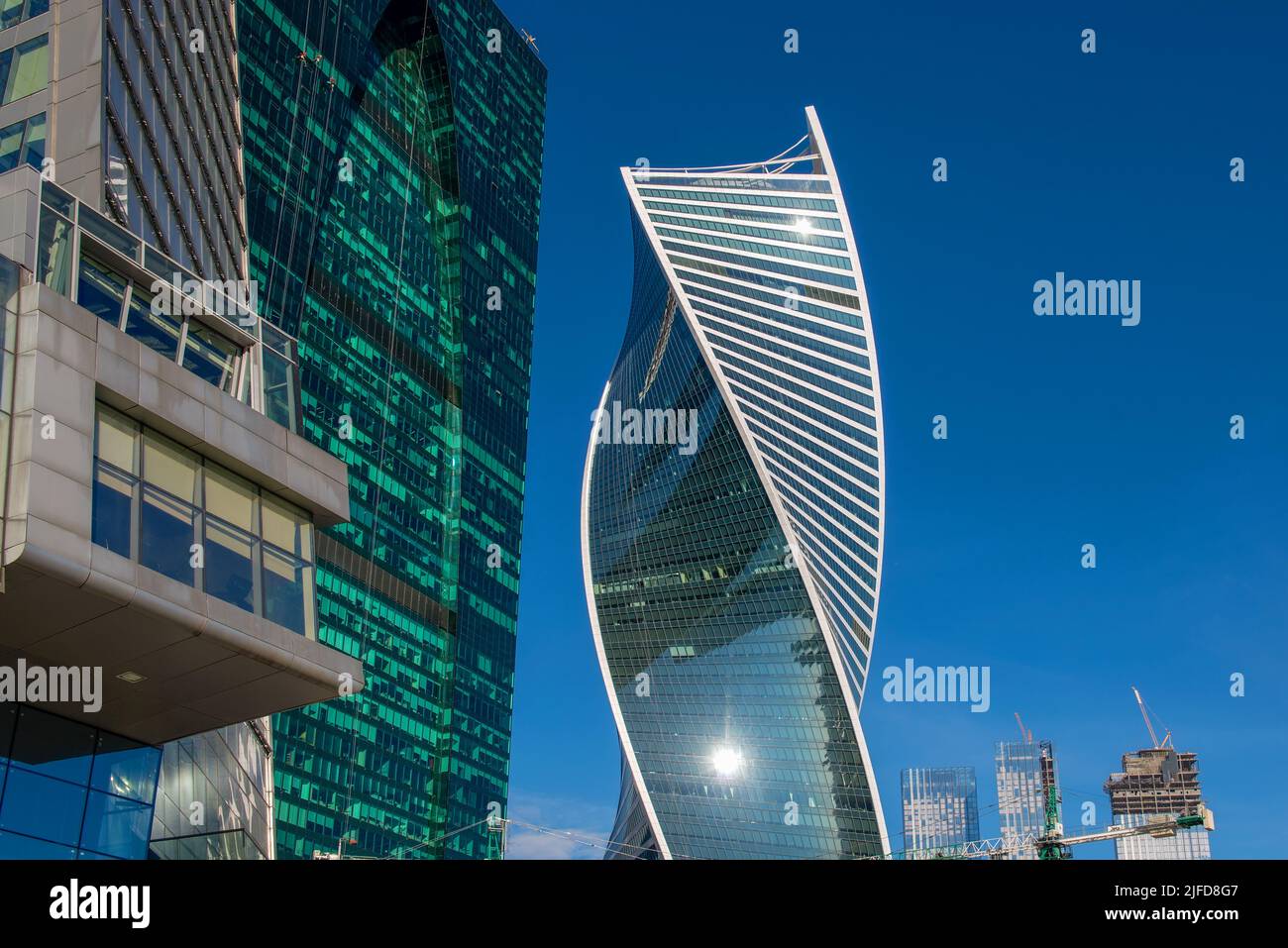 MOSCOW, RUSSIA - October 10, 2021: Evolution Tower - Skyscraper of the ...