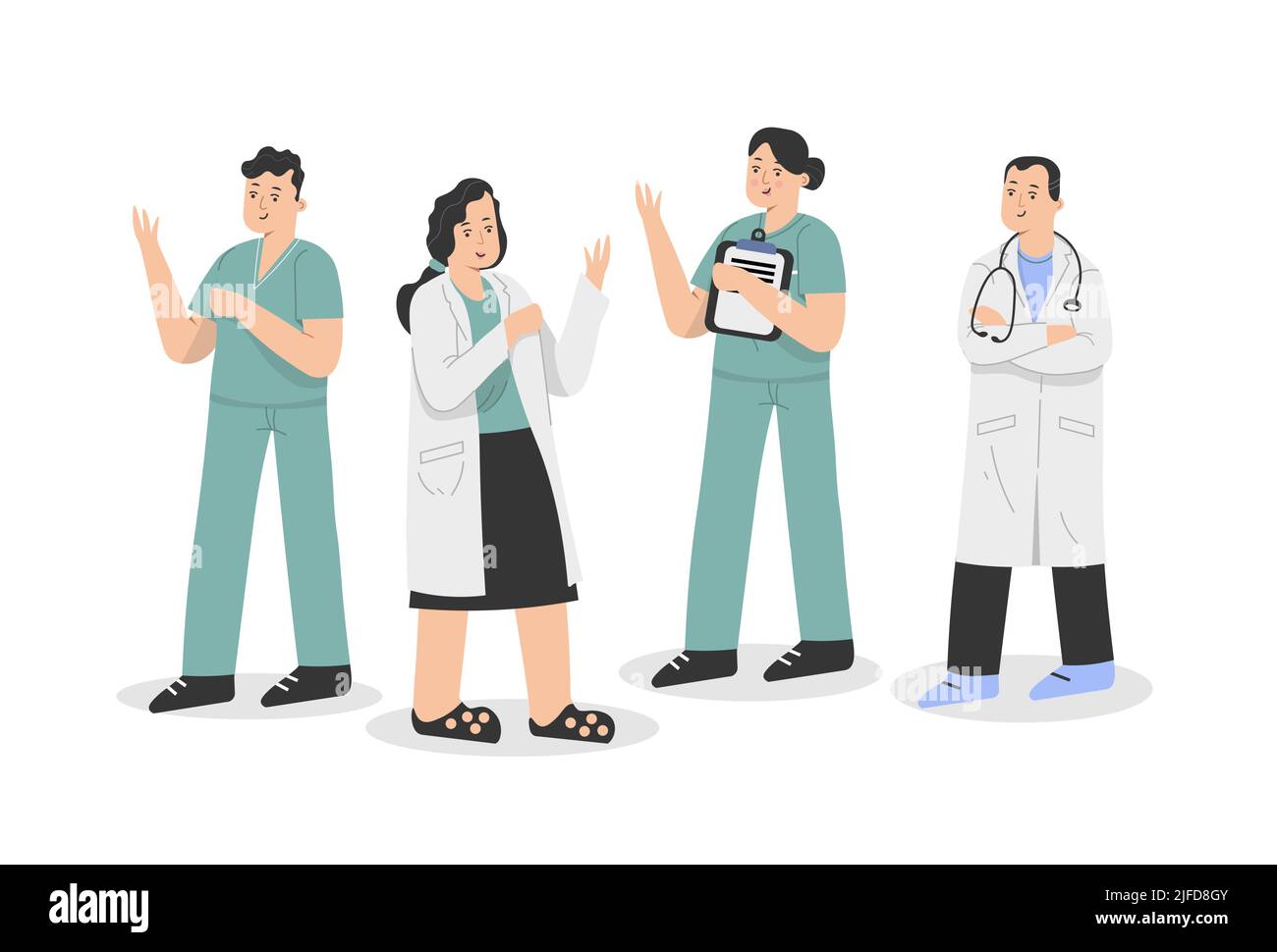 Doctor patient row Stock Vector Images - Alamy