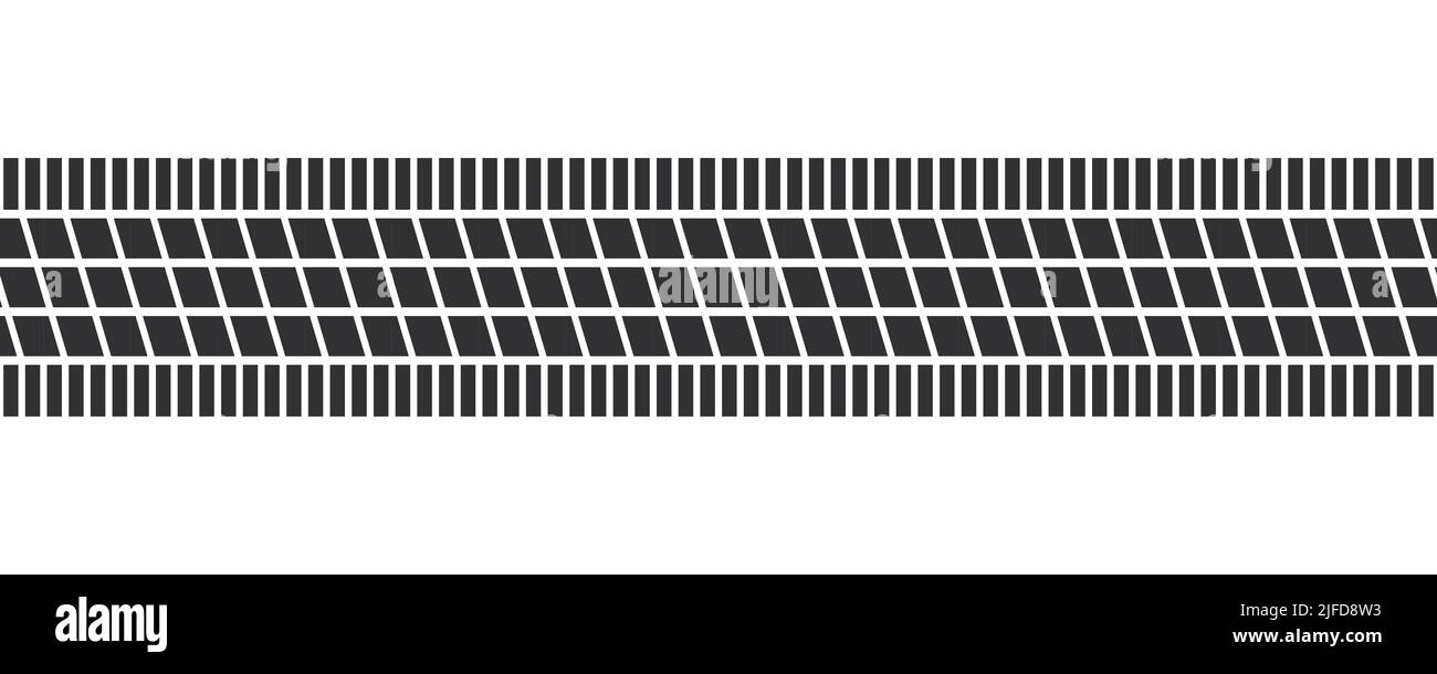 Auto tire tread seamless elements. Car tire patterns, wheel tyre tread ...