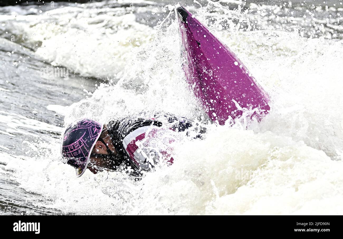 Nottingham, UK. 01st July, 2022. The ICF 2022 canoe freestyle World ...
