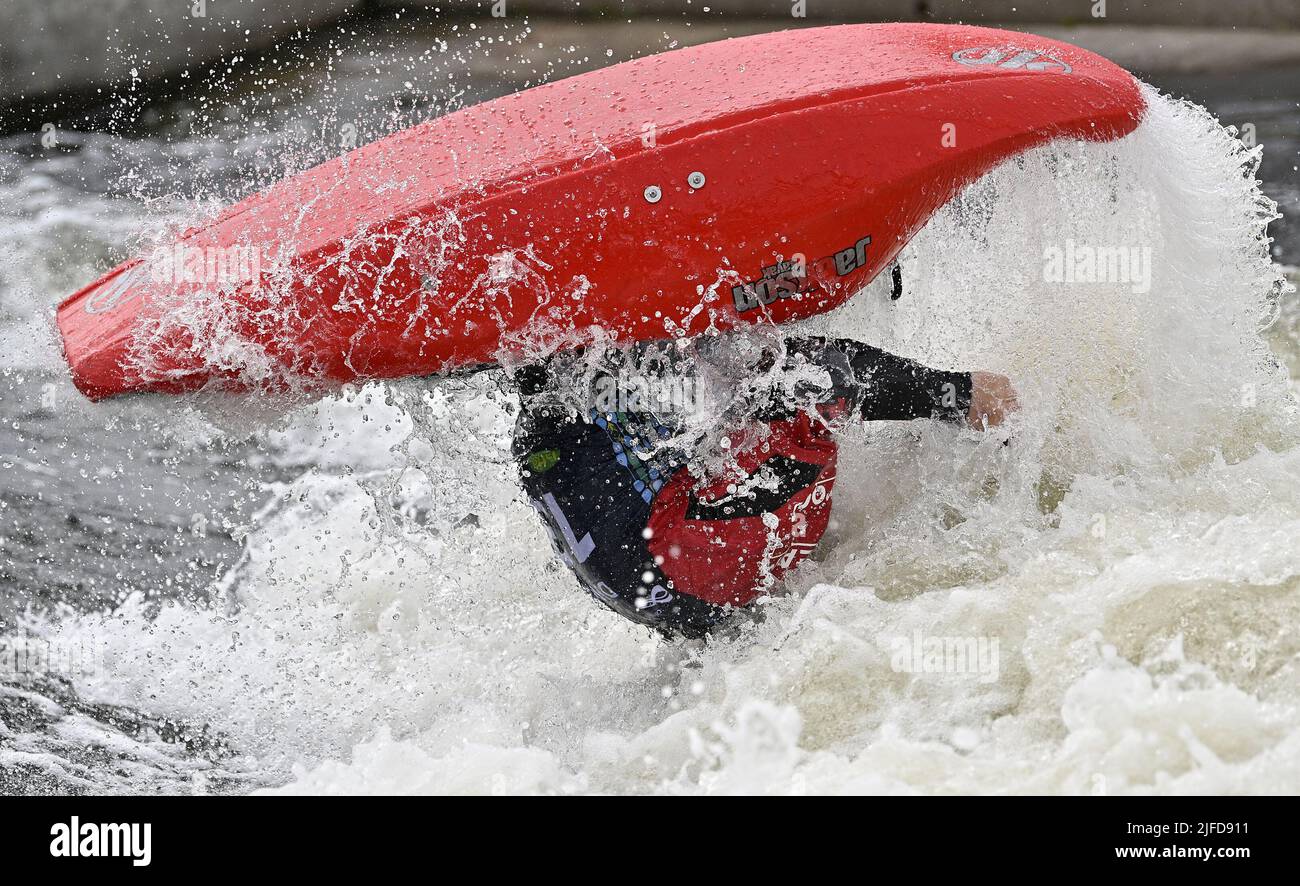 Nottingham, UK. 01st July, 2022. The ICF 2022 canoe freestyle World ...