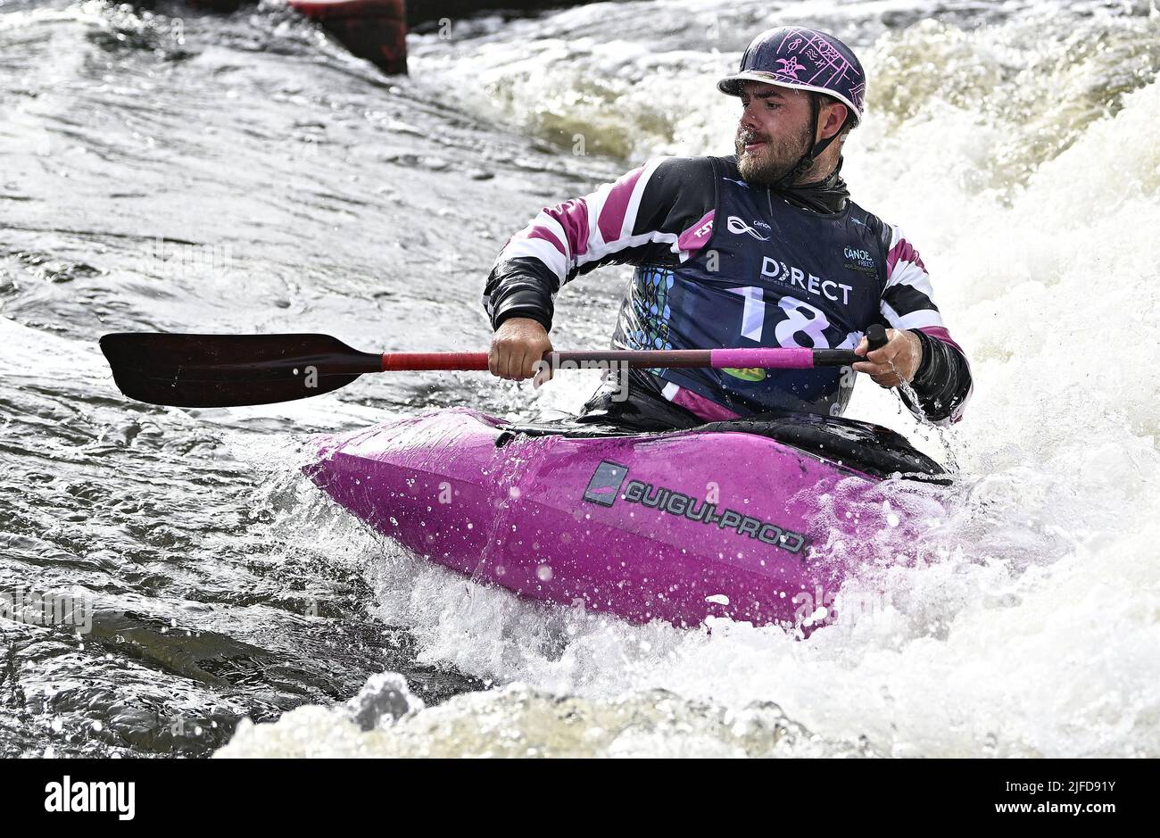 Nottingham, UK. 01st July, 2022. The ICF 2022 canoe freestyle World ...