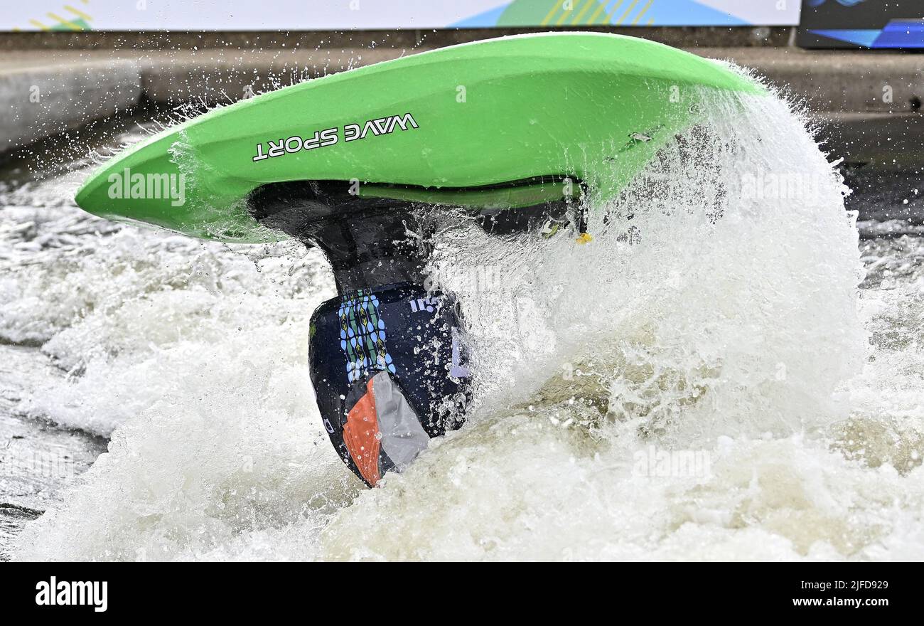 Nottingham, UK. 01st July, 2022. The ICF 2022 canoe freestyle World ...
