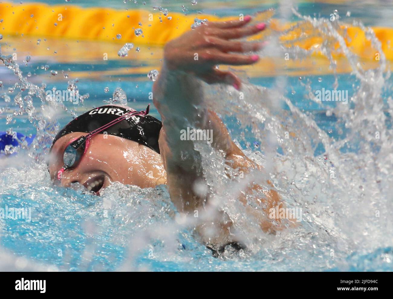 Claire Curzan of USA 1/2 Finale 100 M Freestyle Women during the 19th ...