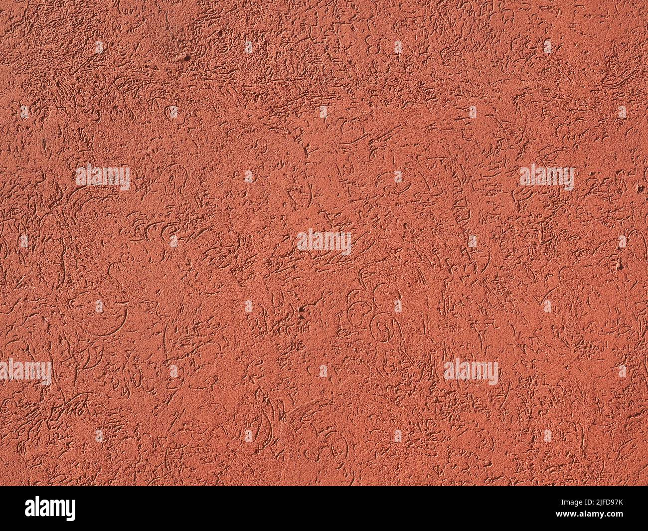 red plaster wall useful as a background Stock Photo - Alamy