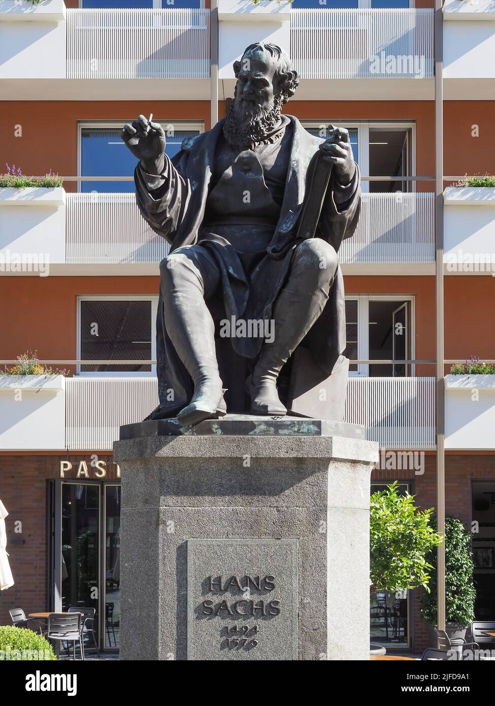 Hans Sachs statue by sculptor Johann Konrad Krausser circa 1874 in ...