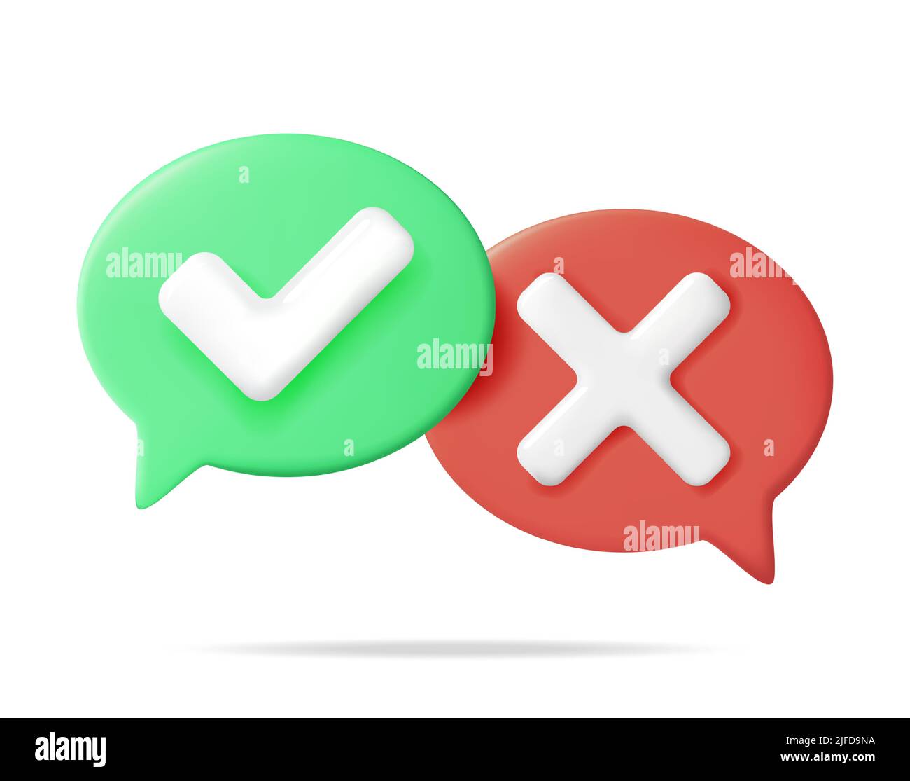 3d render yes no Stock Vector Images - Alamy