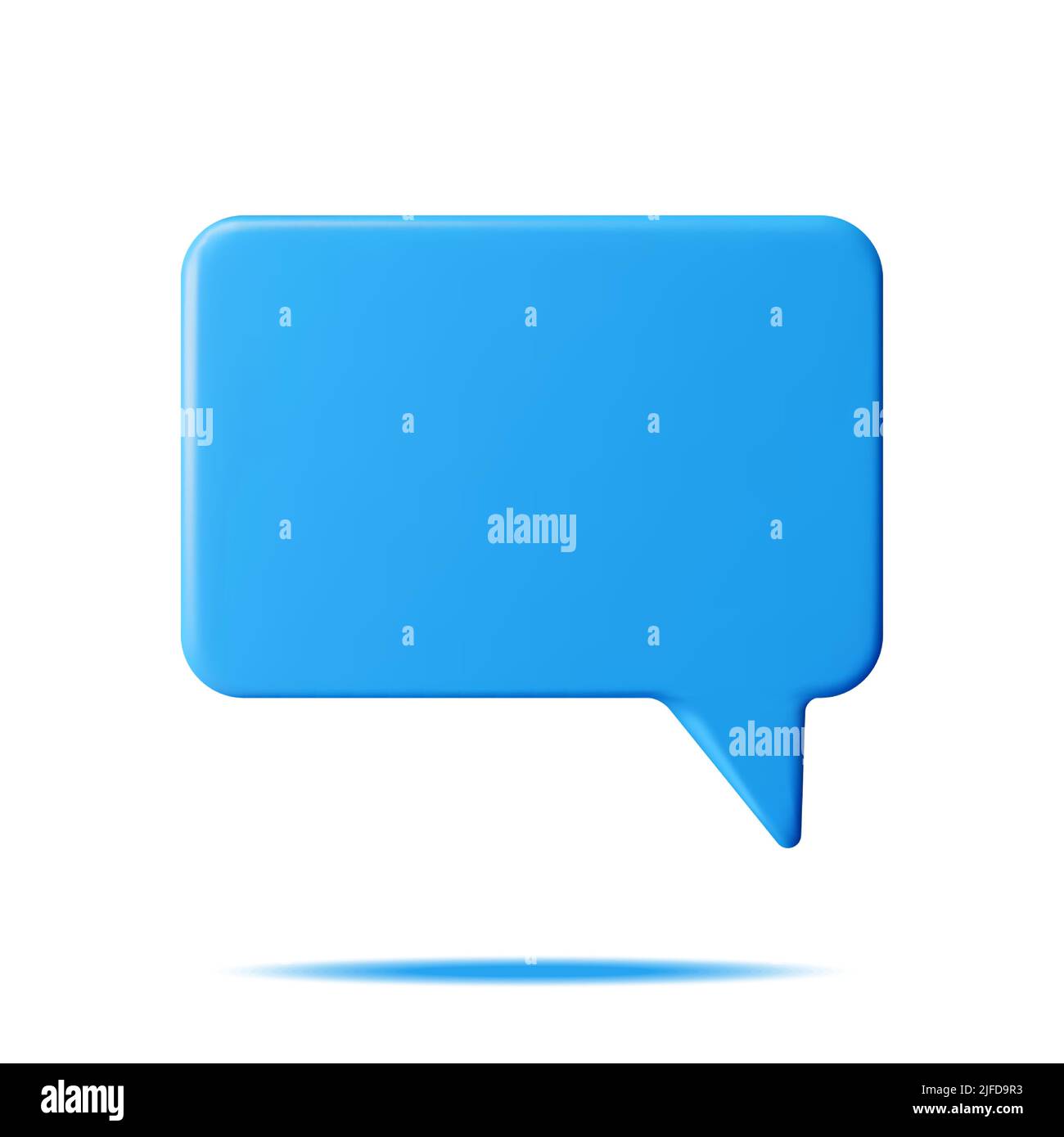 3D Blue Blank Speech Bubble Isolated Stock Vector Image & Art - Alamy
