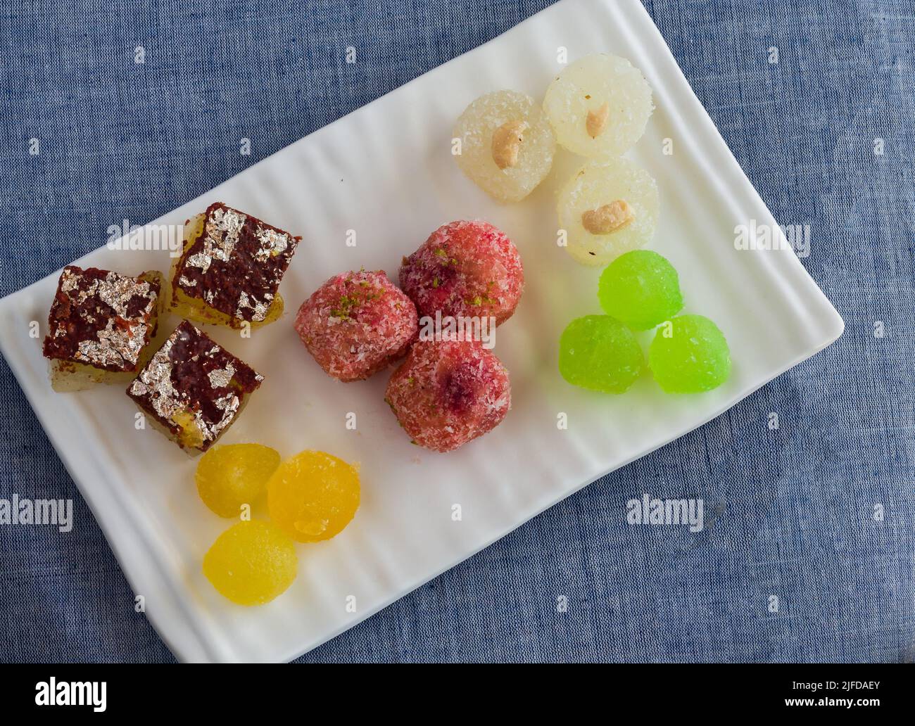 Assorted platter of Agra Angoori Petha - Chocolate,Pan,Coconut,Kesar ...