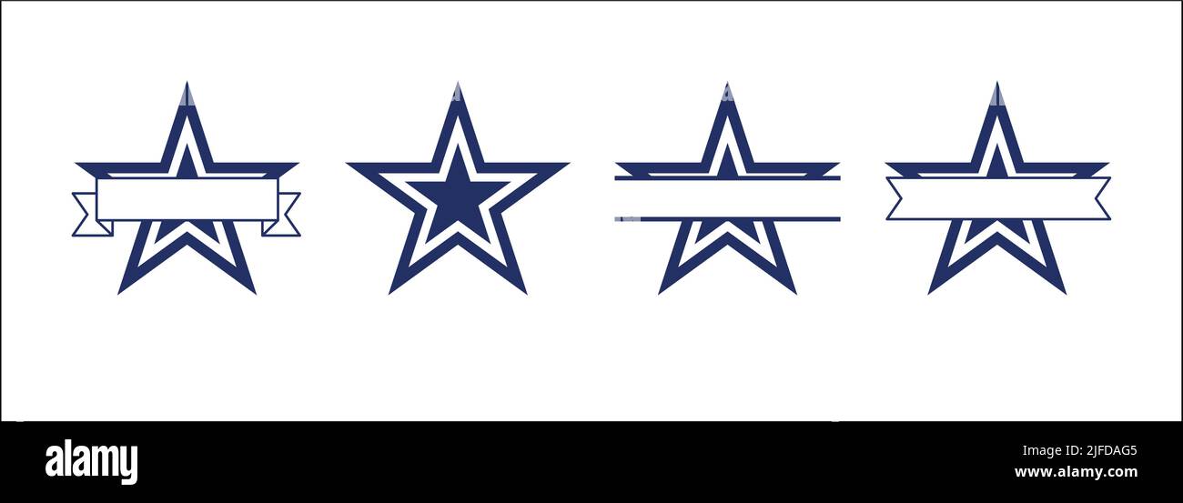 Dallas Star. Star icons. Vector symbols star isolated on white ...
