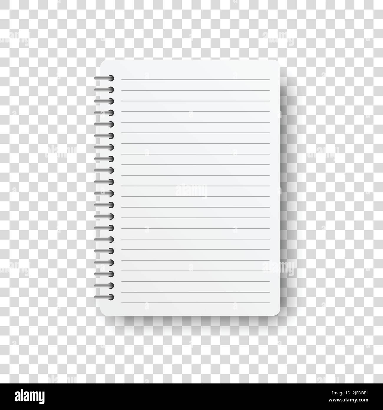 Notebook icon in flat style. Paper sheet vector illustration on ...