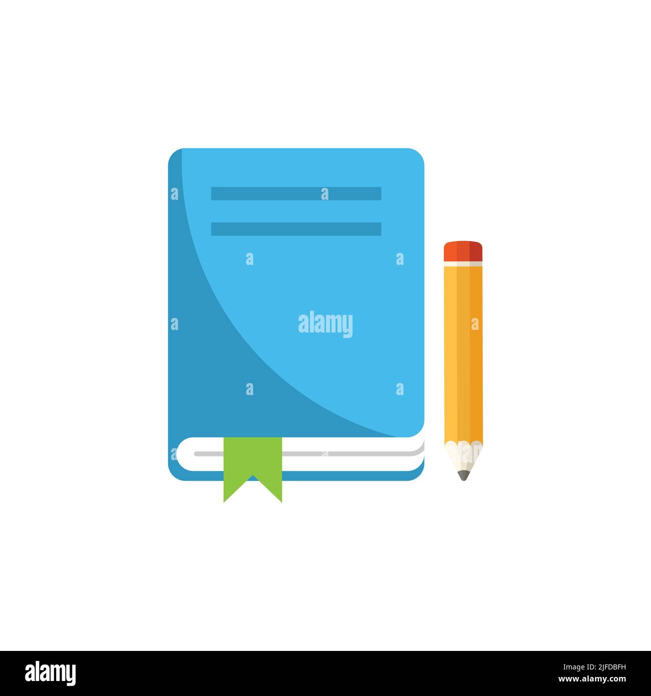 Diary icon in flat style. Notebook vector illustration on isolated ...
