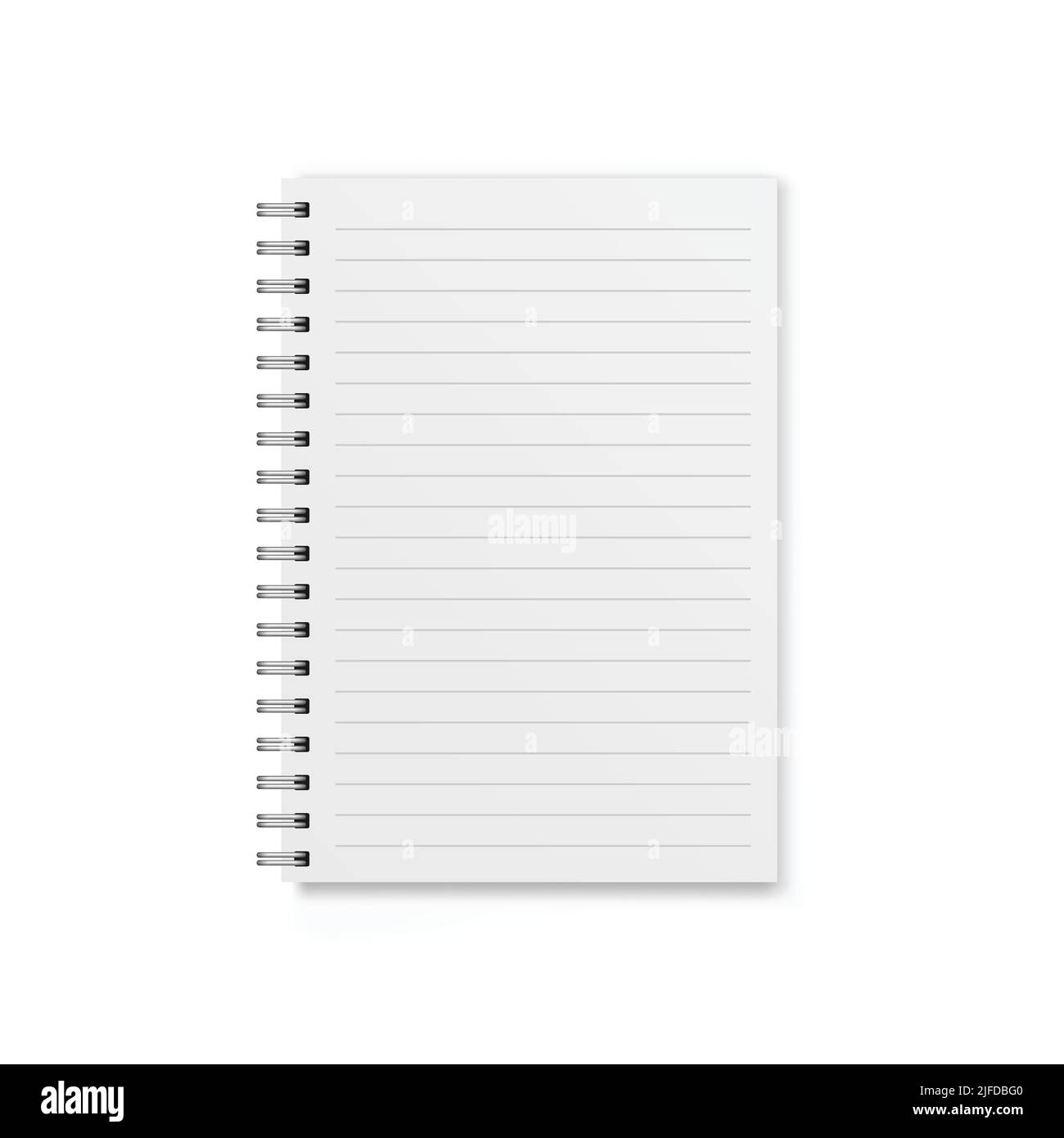 Notebook icon in flat style. Paper sheet vector illustration on ...