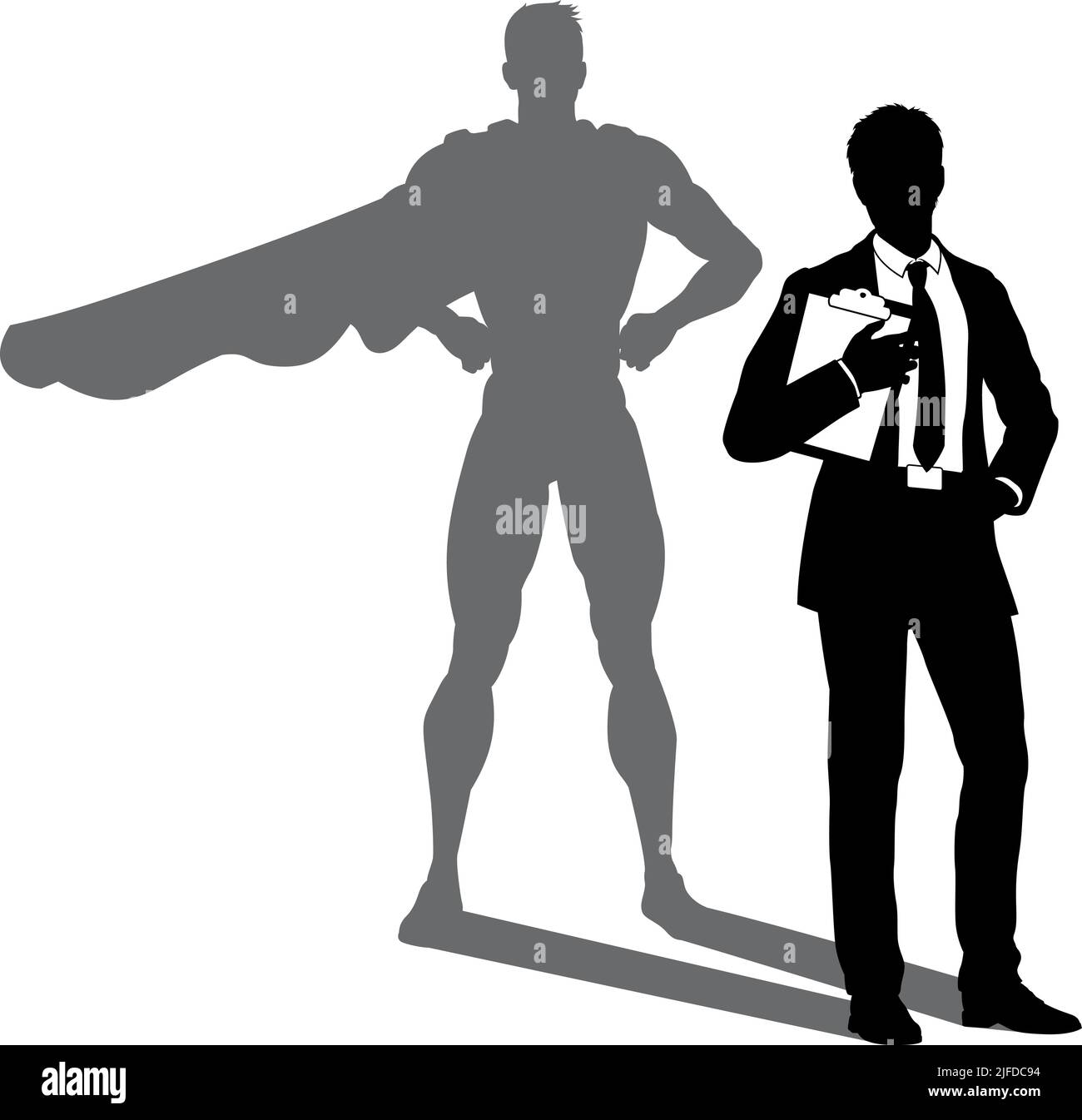 Superhero Business Man With Super Hero Shadow Stock Vector Image & Art ...
