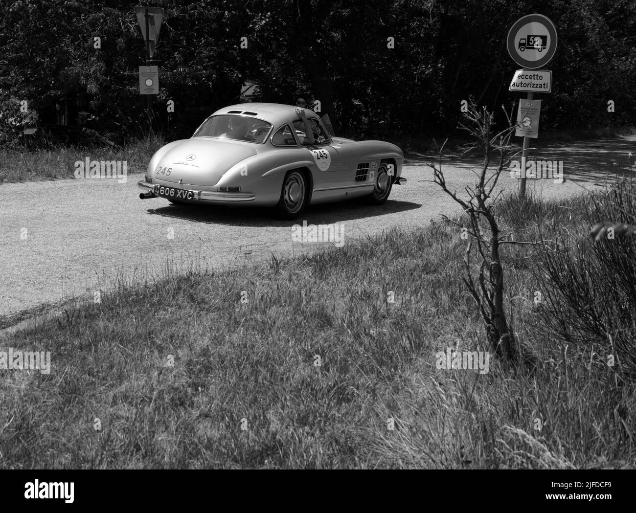ITALY - JUN 16 - 2022 : MERCEDES BENZ 300 SL ROADSTER 1957 on an old ...