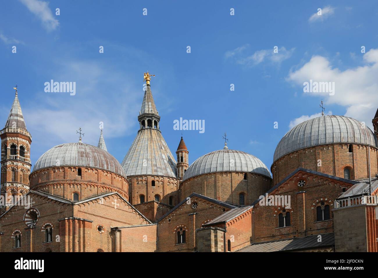 Many domes and a Golden Angel on the top of the famous Basilica of ...