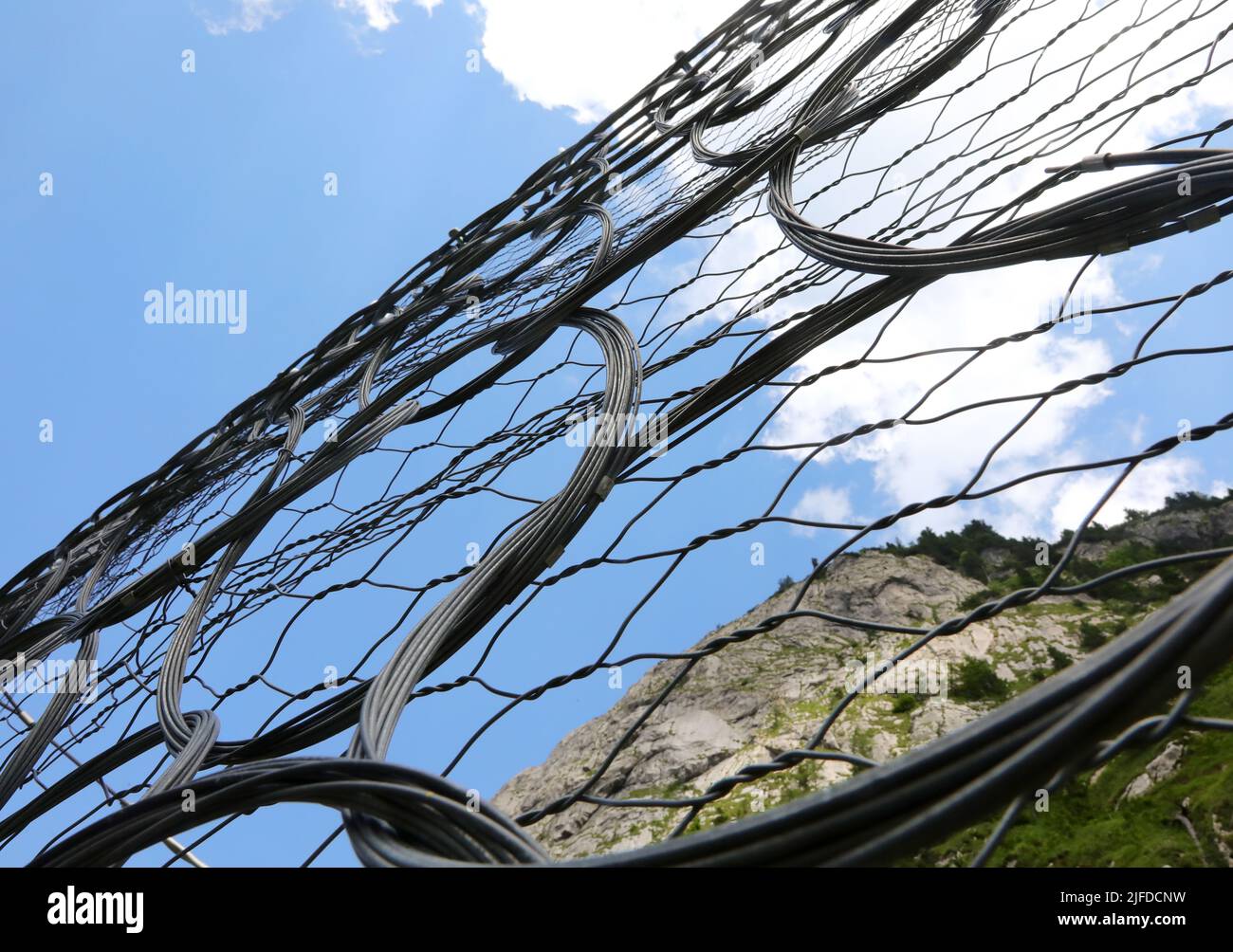 Landslide wire safety netting hi-res stock photography and images - Alamy