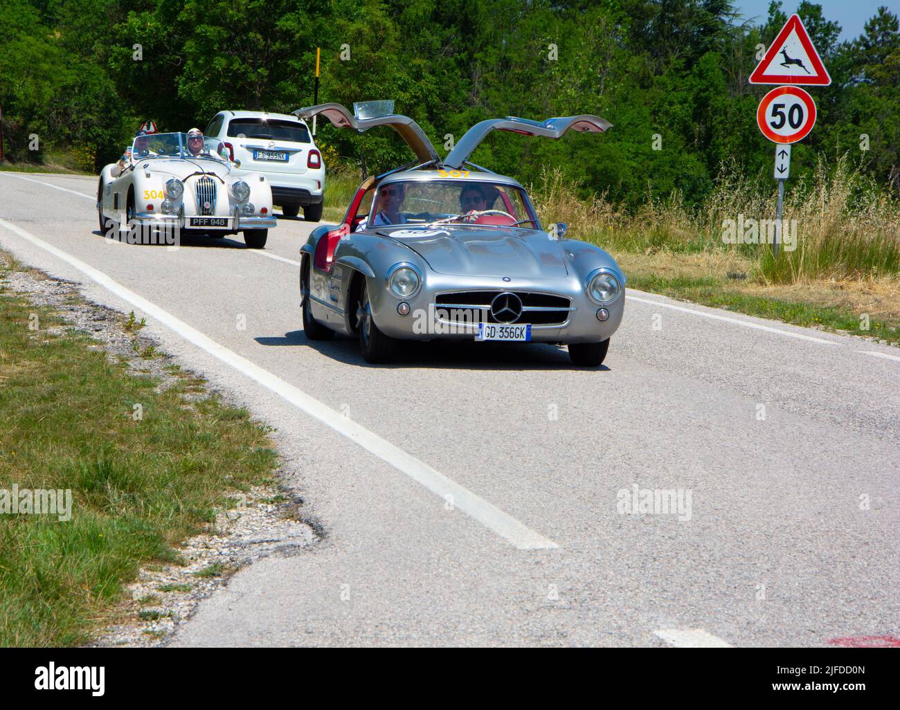 URBINO - ITALY - JUN 16 - 2022 : MERCEDES BENZ 300 SL (W 198) 1955 on ...