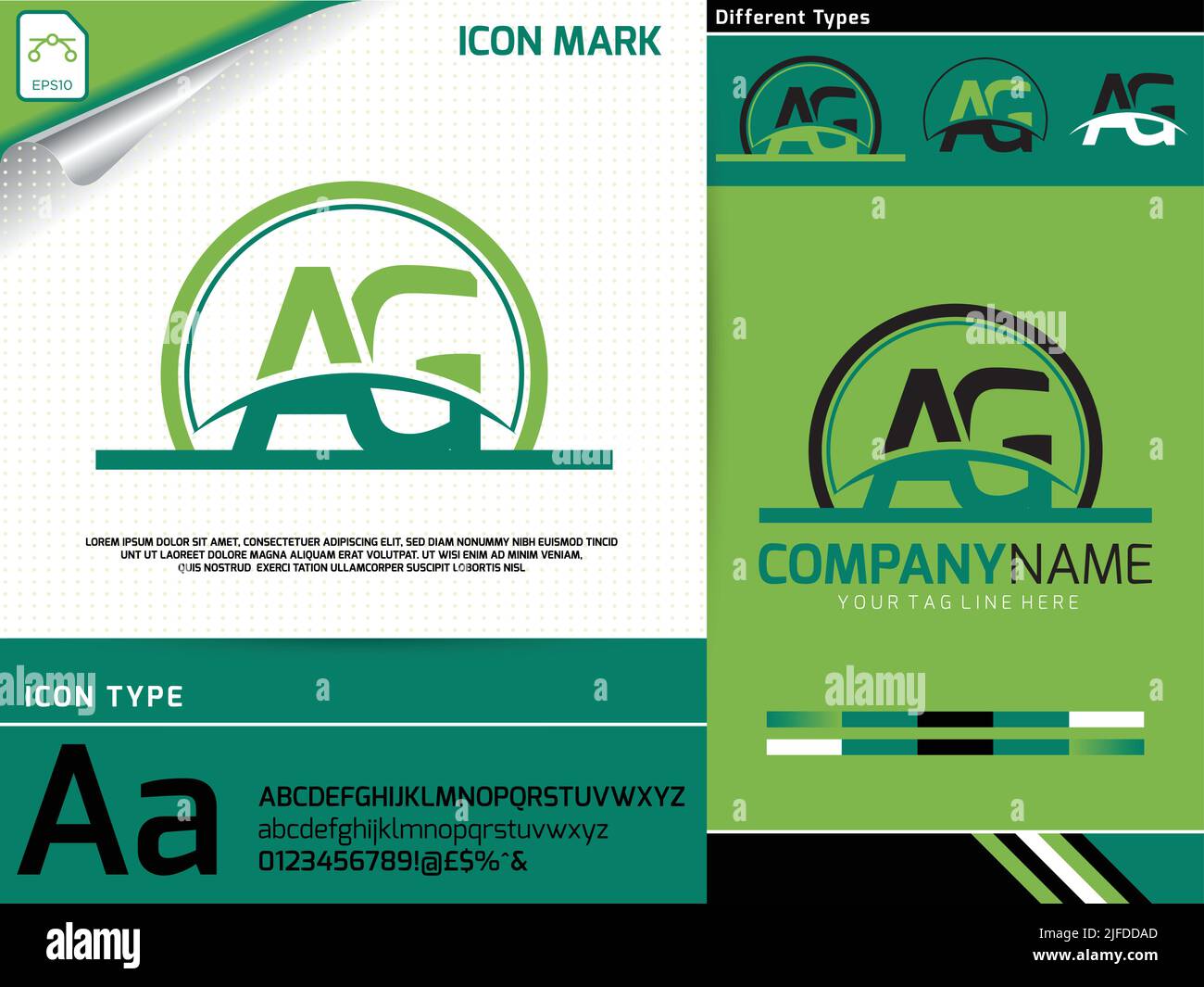 Letter ag logo premium vector Stock Vector Image & Art - Alamy