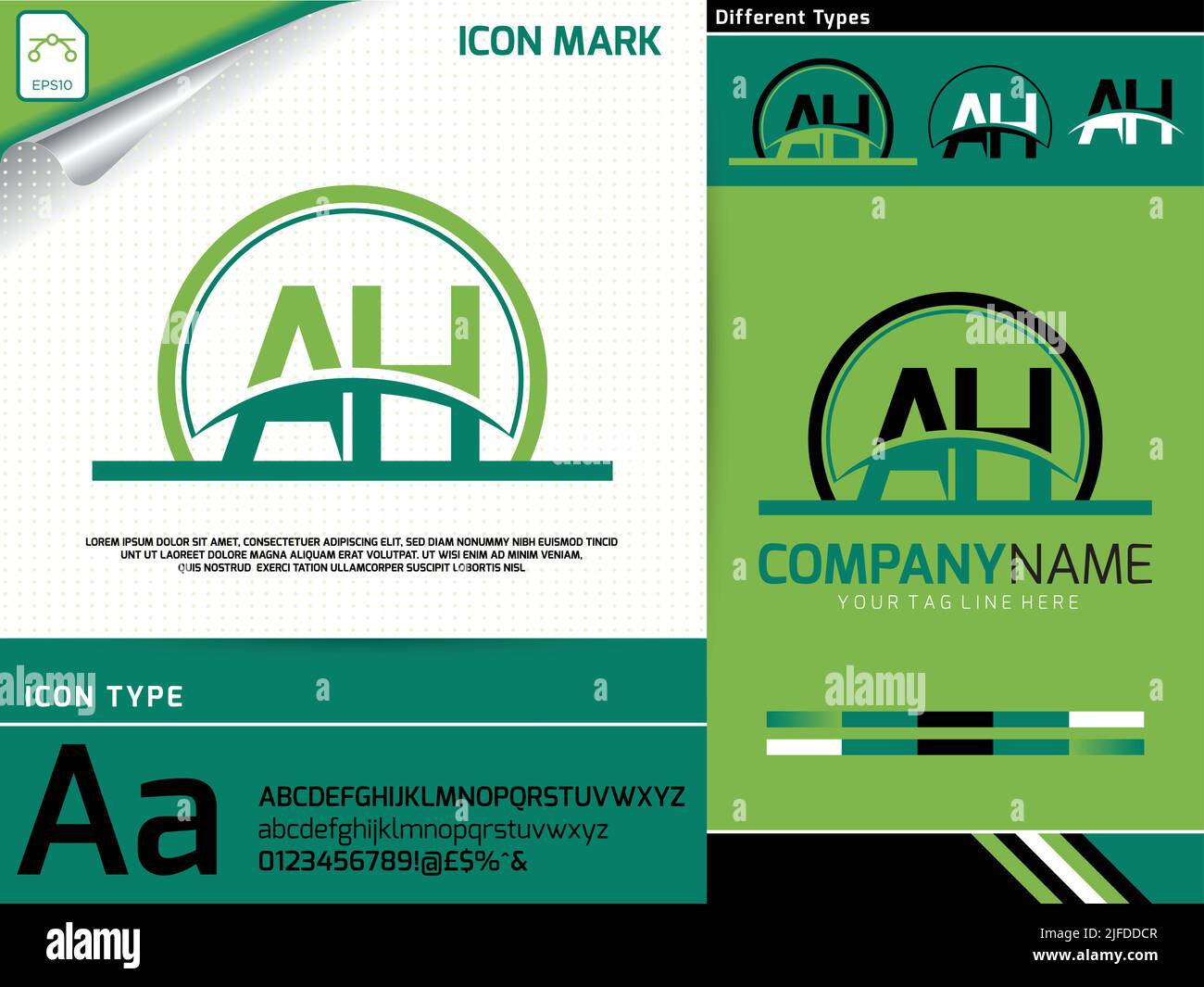 Letter ah logo premium vector Stock Vector Image & Art - Alamy