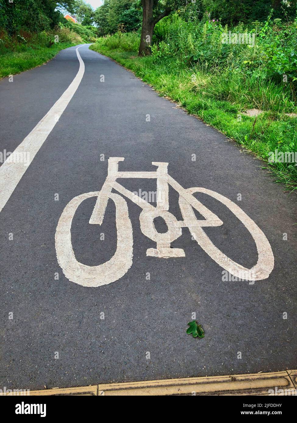 Cycle track path Stock Photo - Alamy