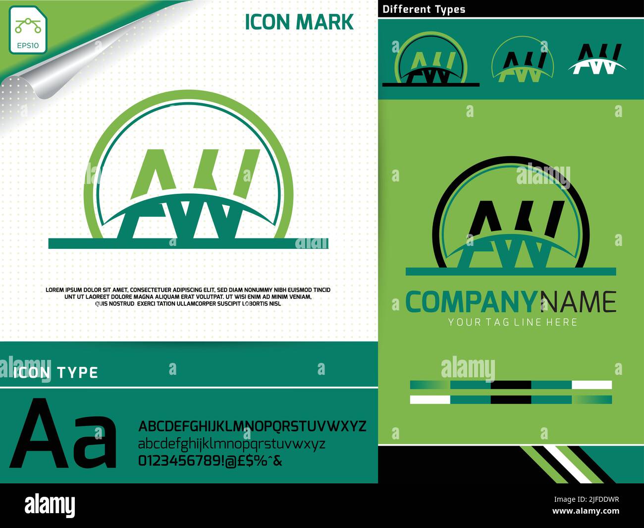 Letter aw logo premium vector Stock Vector Image & Art - Alamy