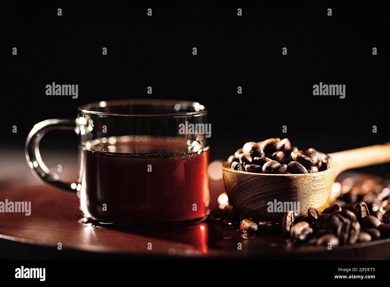 Americano, the traditional artisanal coffee making process - stock ...