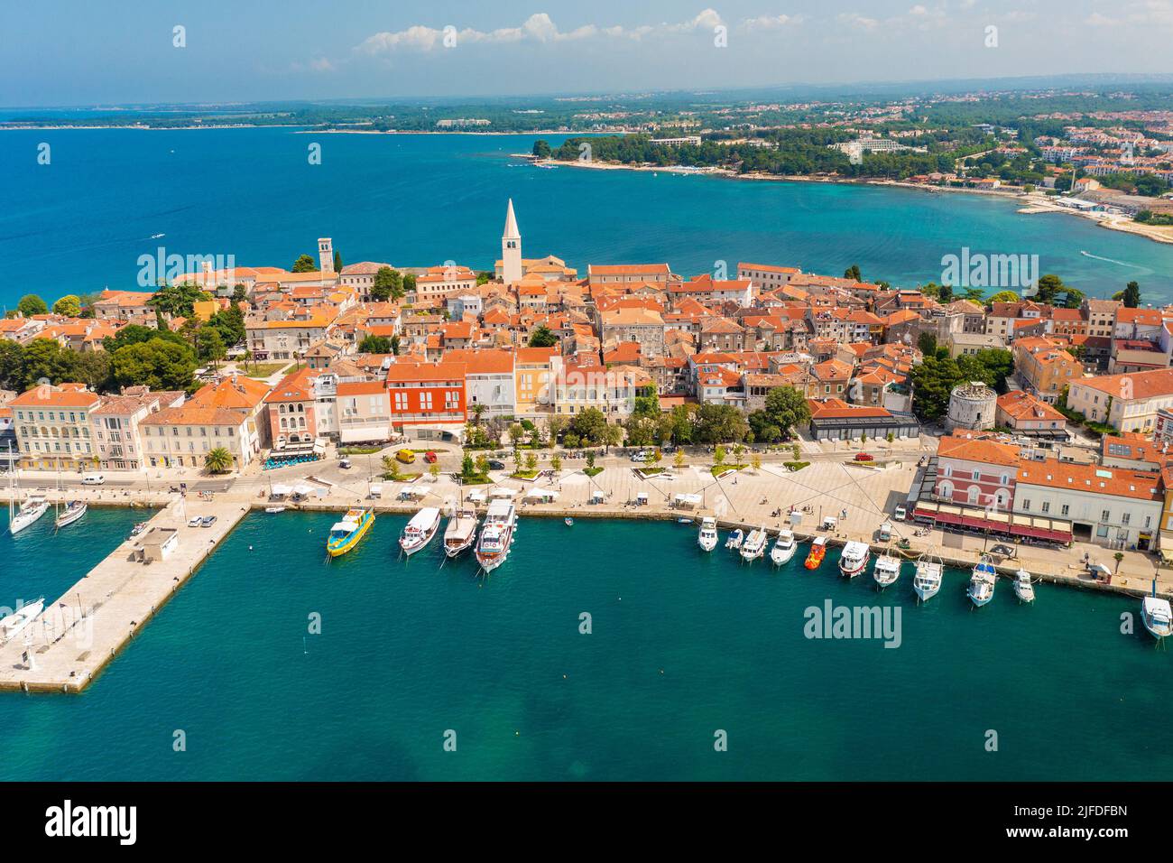 Aerial view of Porec town, Istra, Croatia Stock Photo - Alamy