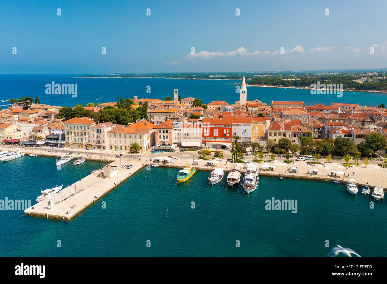 Aerial view of Porec town, Istra, Croatia Stock Photo - Alamy