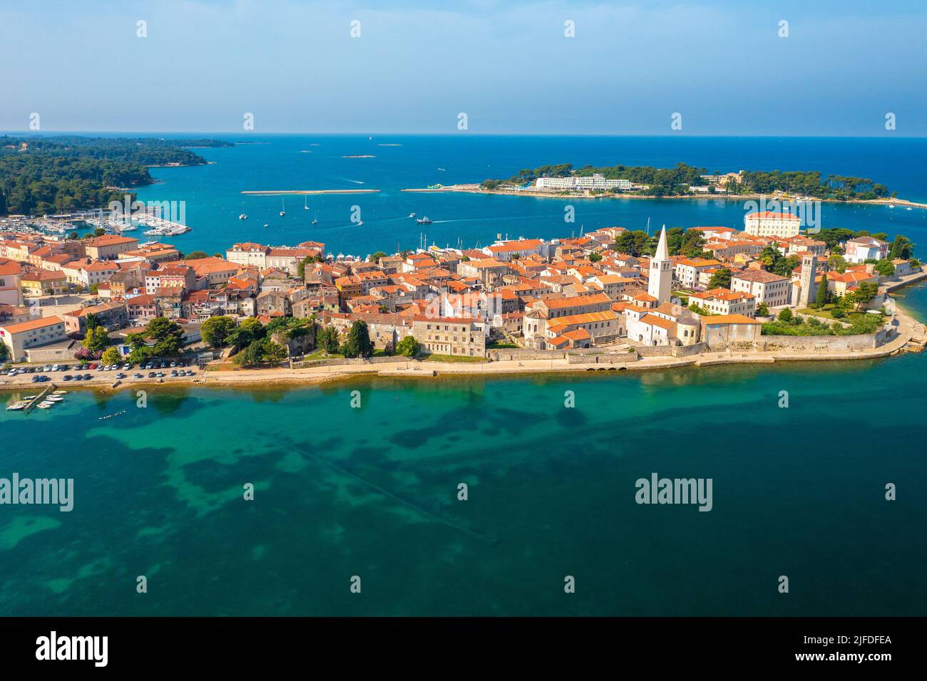 Aerial view of Porec town, Istra, Croatia Stock Photo - Alamy