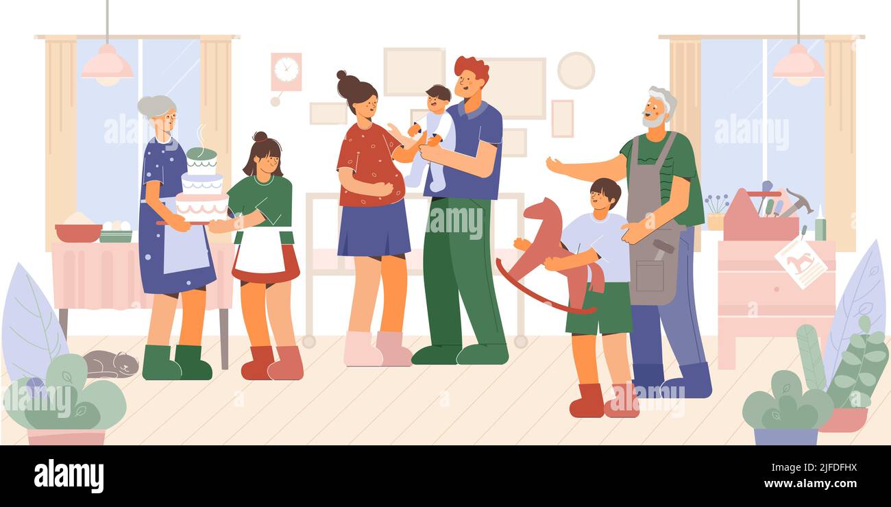 Family Helping Others Clipart