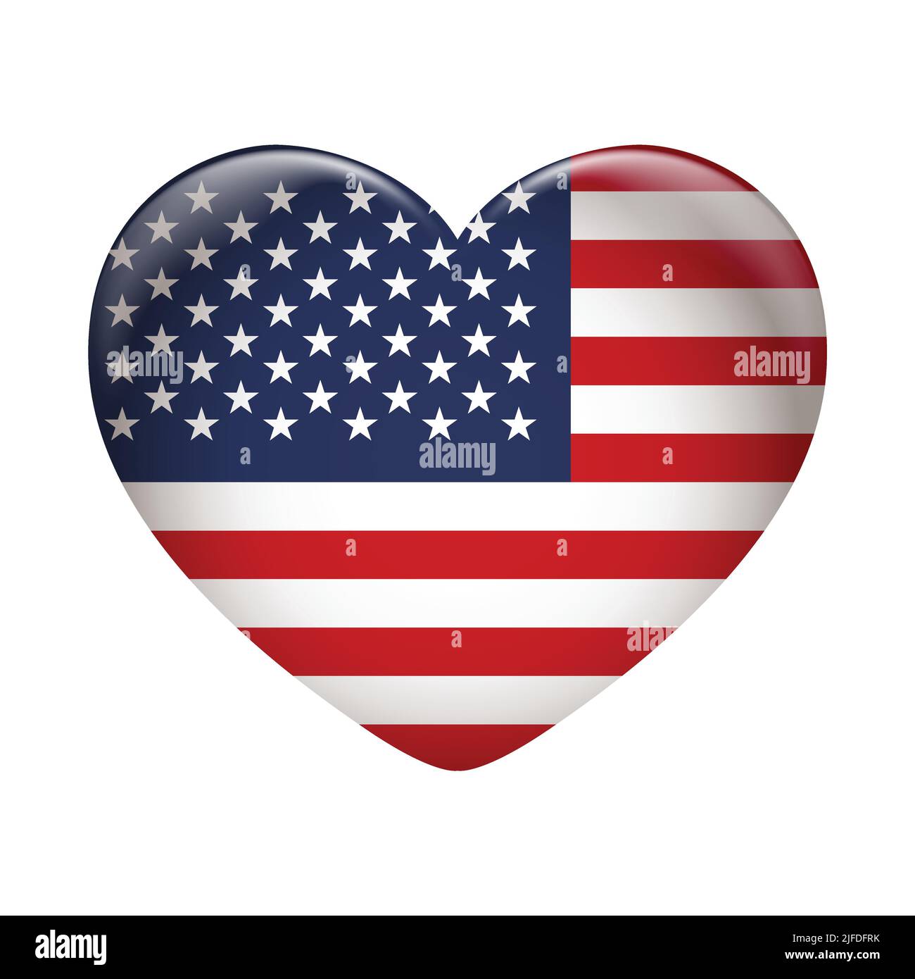 United States Of America flag icon isolated on white background. USA ...