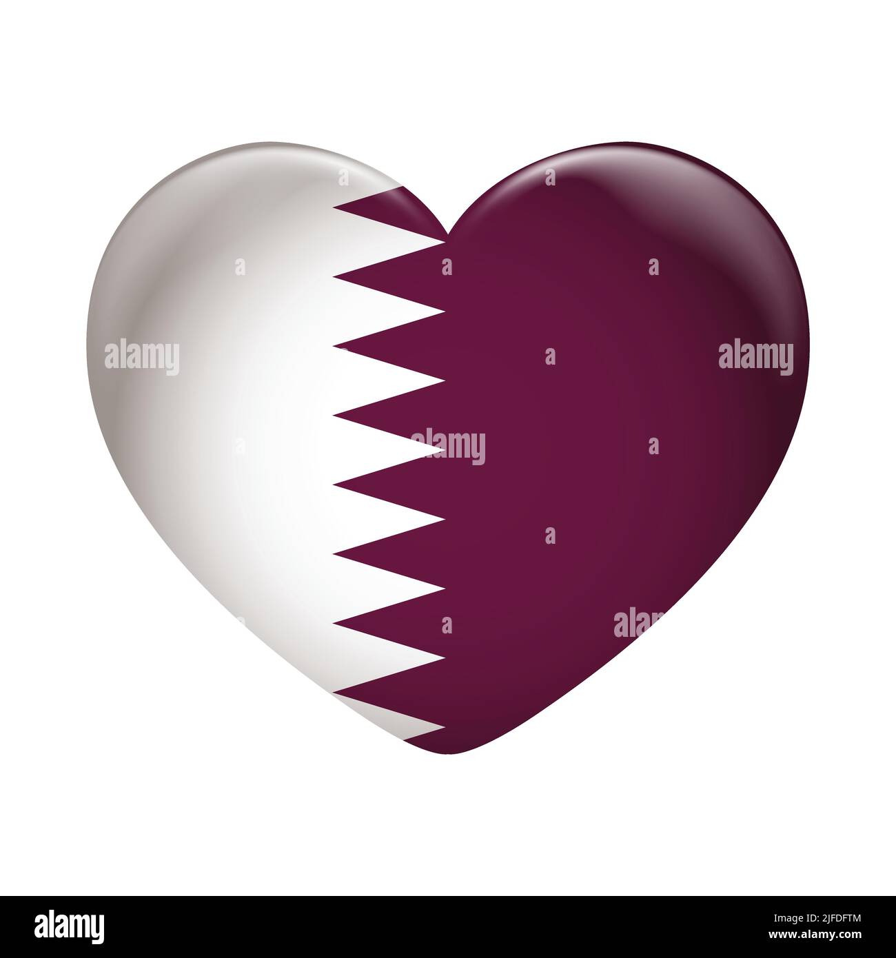 Qatar flag icon isolated on white background. Qatar flag. Flag icon ...