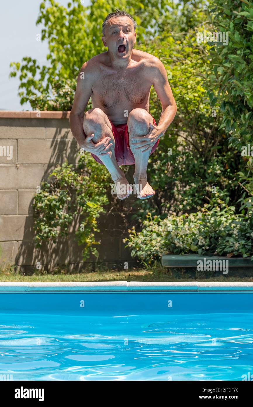 Swimming pool dive bomb hi-res stock photography and images - Alamy