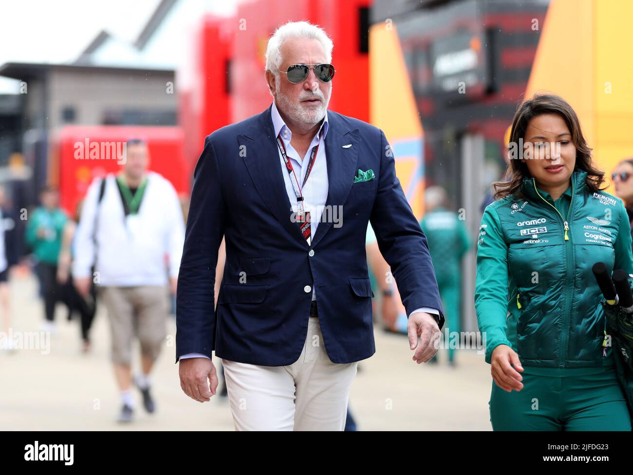Aston Martin owner Lawrence Stroll during the British Grand Prix 2022 ...