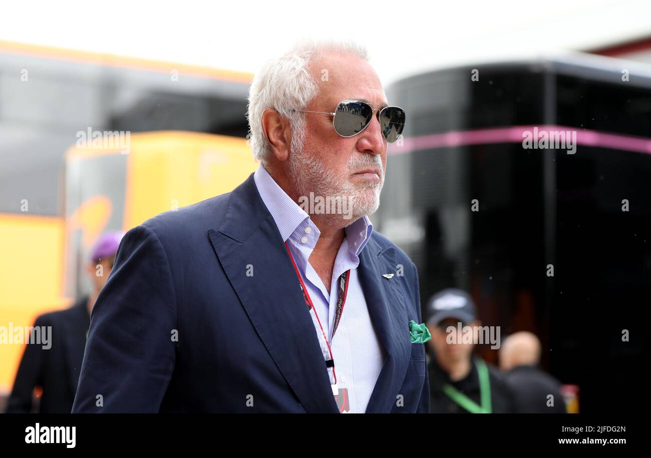 Aston Martin owner Lawrence Stroll during the British Grand Prix 2022 ...