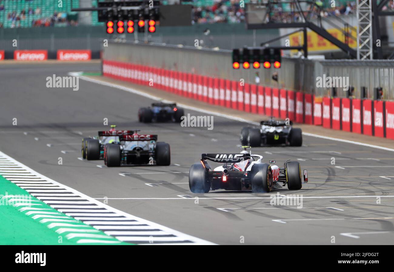 Haas’ Mick Schumacher during the 2nd F1 practice session of the British ...
