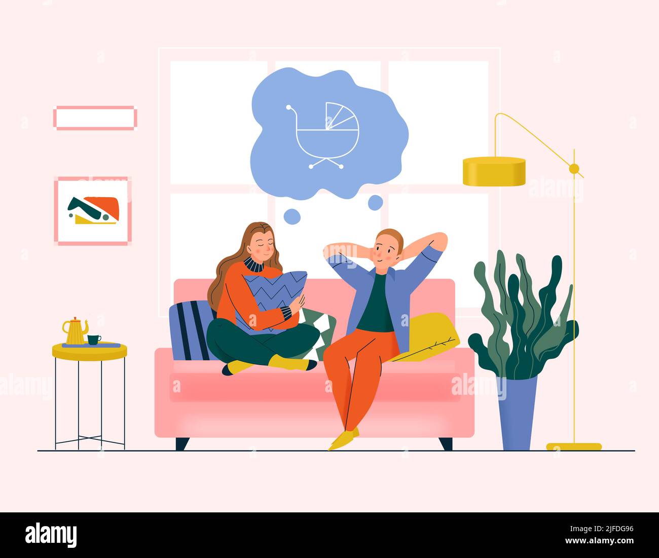 Father dreaming Stock Vector Images - Alamy