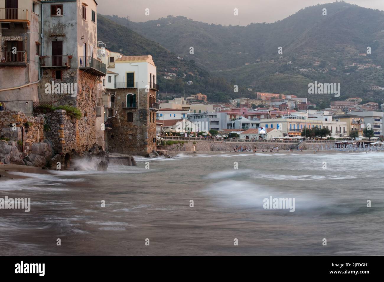 Sunset in cefalu sicily hi-res stock photography and images - Alamy