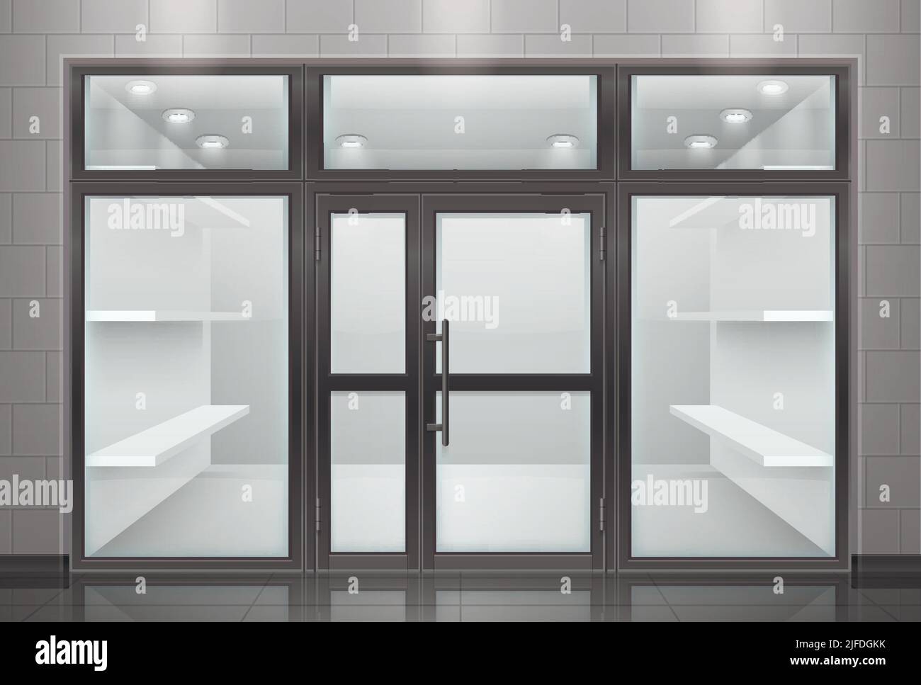 Store front gate closed close Stock Vector Images - Alamy