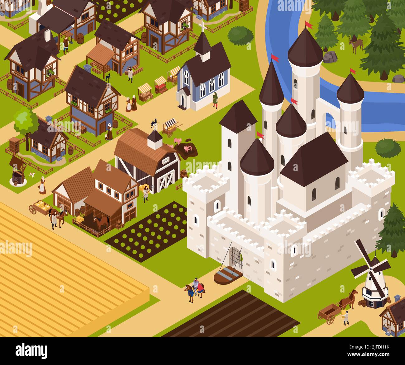 Medieval rural Stock Vector Images - Alamy