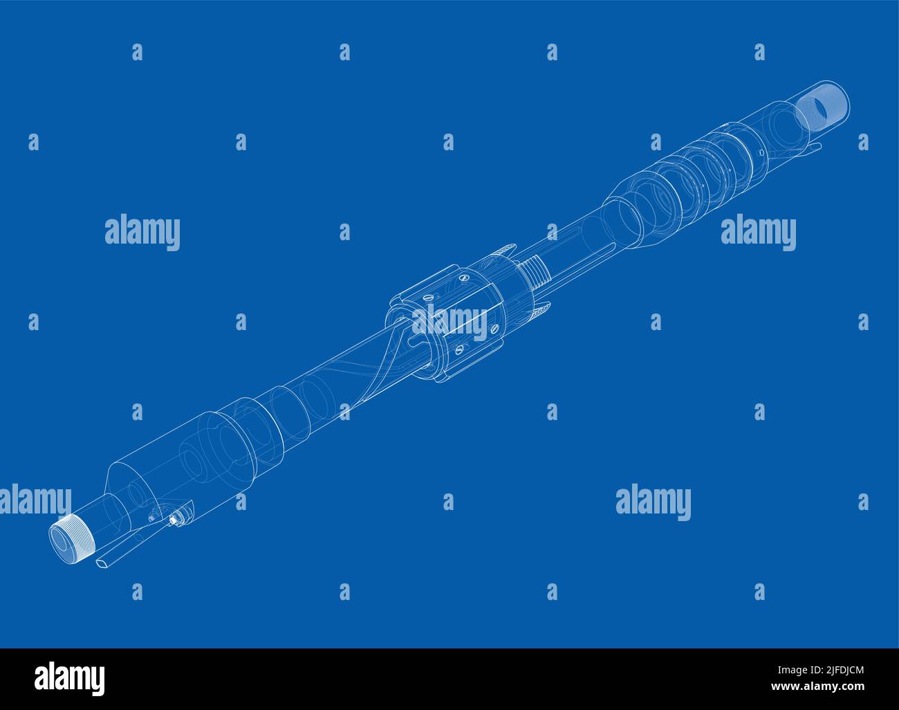 Outline drawing or sketch of cylindrical device Stock Vector Image ...