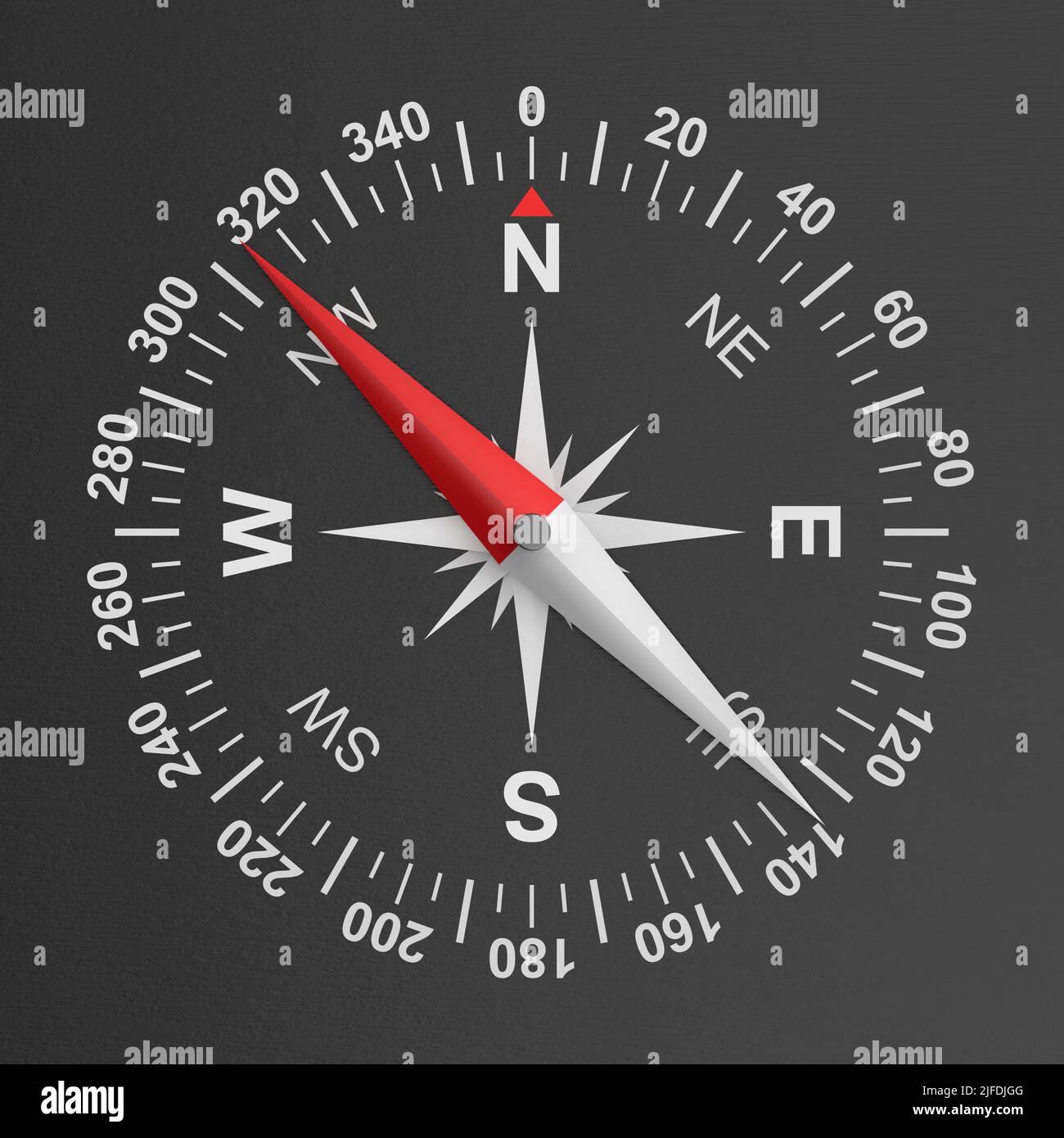 3D illustration of black colored compass, front view Stock Photo - Alamy