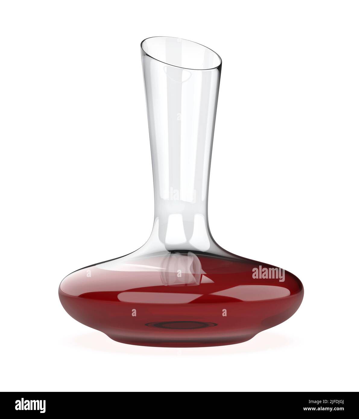 Decanter with red wine on white background Stock Photo - Alamy