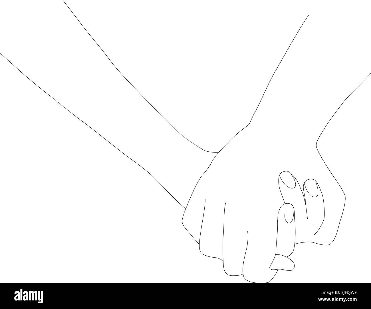 Holding Hands Anime Drawing