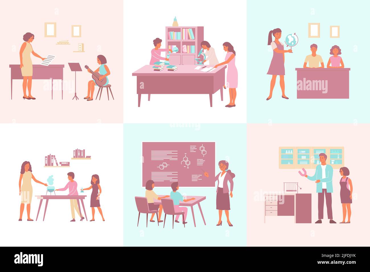 Pupils science lesson Stock Vector Images - Alamy