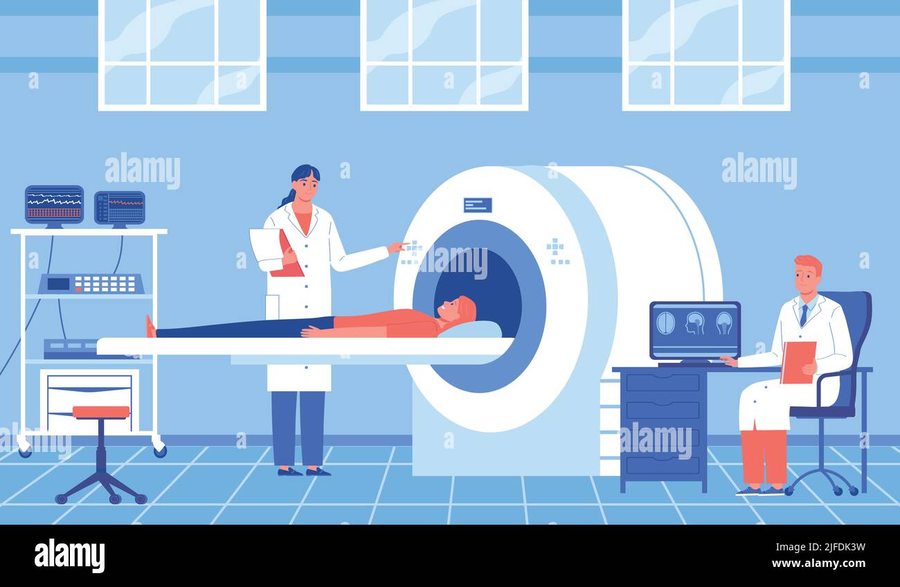 Hospital mri composition with indoor scenery and medical apparatus ...