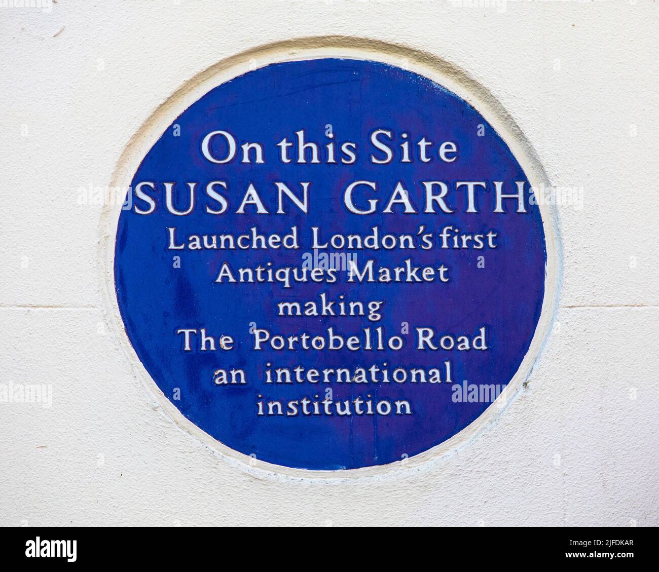 London, UK - May 5th 2022: Plaque located on the famous Portobello Road ...