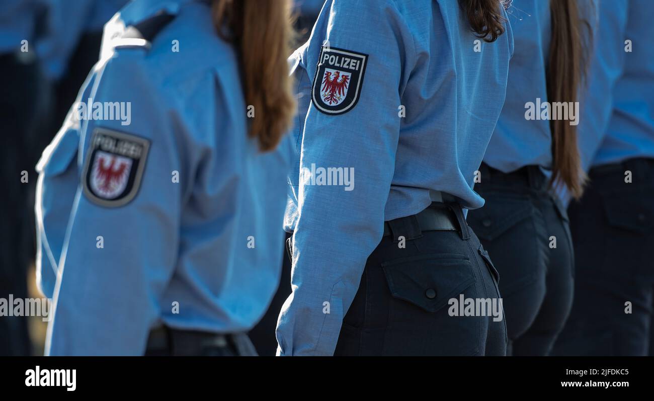 Oranienburg, Germany. 02nd July, 2022. Prospective female police ...