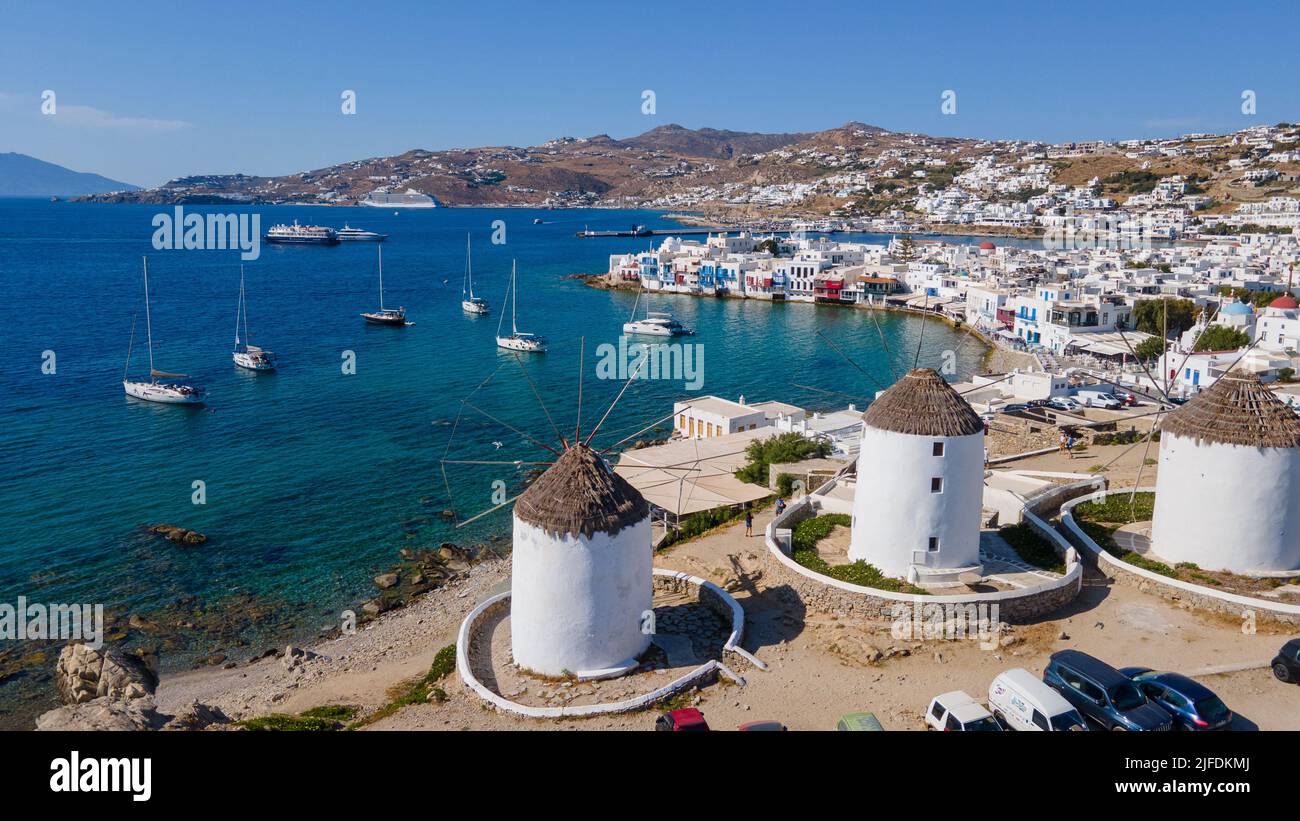 A famous spot of Mykonos island, Greece Stock Photo - Alamy